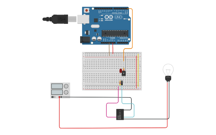 Circuit design MODULO RELAY | Tinkercad