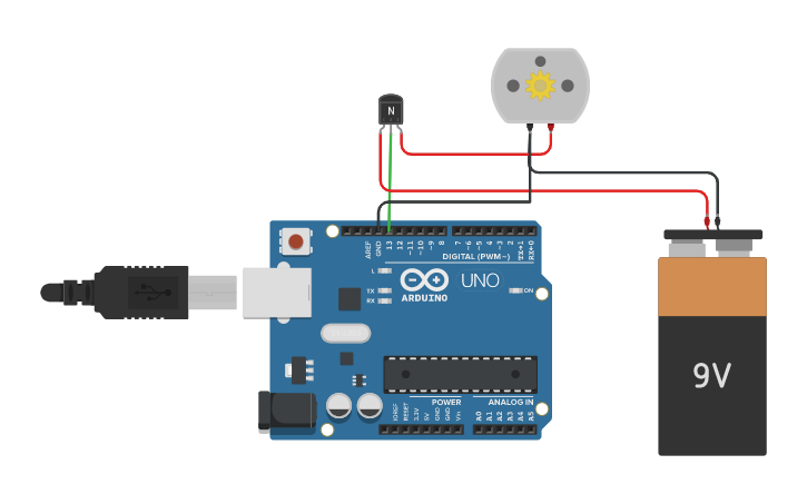 Circuit design MOTOR CC | Tinkercad