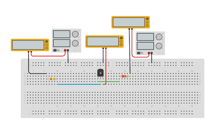 Circuit design Transistor NPN | Tinkercad