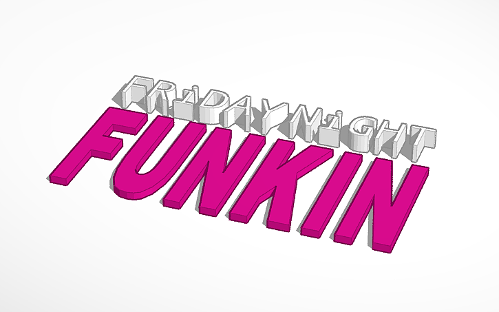 3D design Friday Night Funkin Logo | Tinkercad
