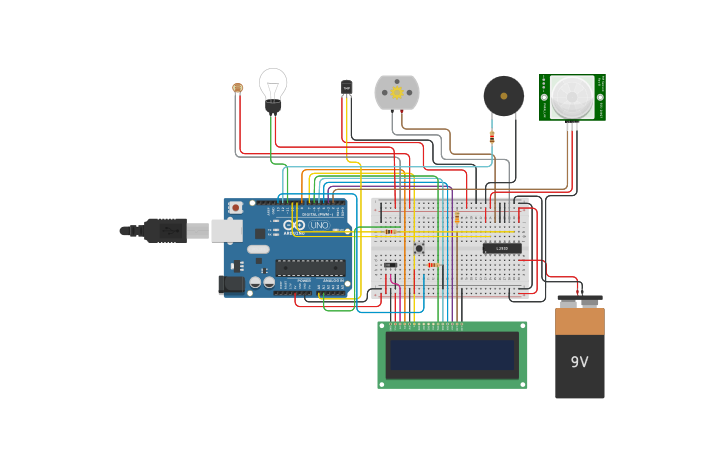 Circuit design Domotica para Casa | Tinkercad Circuit design Domotica para Casa | Tinkercad