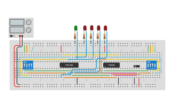 Circuit Design 4 Bit Addersubtractor Tinkercad