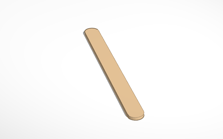 3D design Popsicle stick | Tinkercad