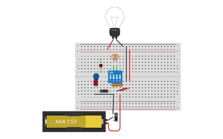 Circuit design YX8018 Solar | Tinkercad