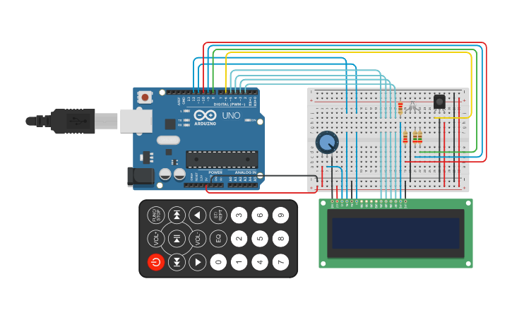 Circuit design operation of RGB LED using IR sensor | Tinkercad