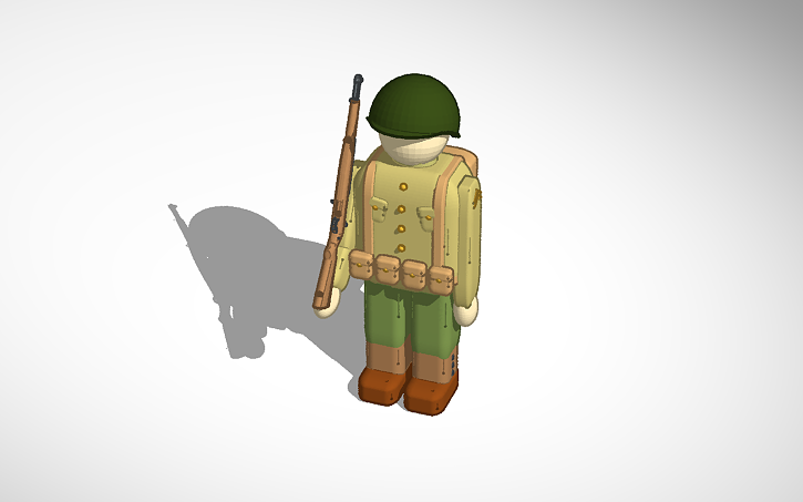 3D design WWII American Soldier | Tinkercad