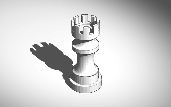 3D design Chess Piece: Rook | Tinkercad
