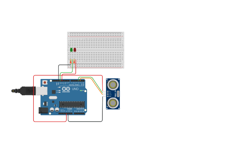 Circuit design Sensor - Nível de Água | Tinkercad