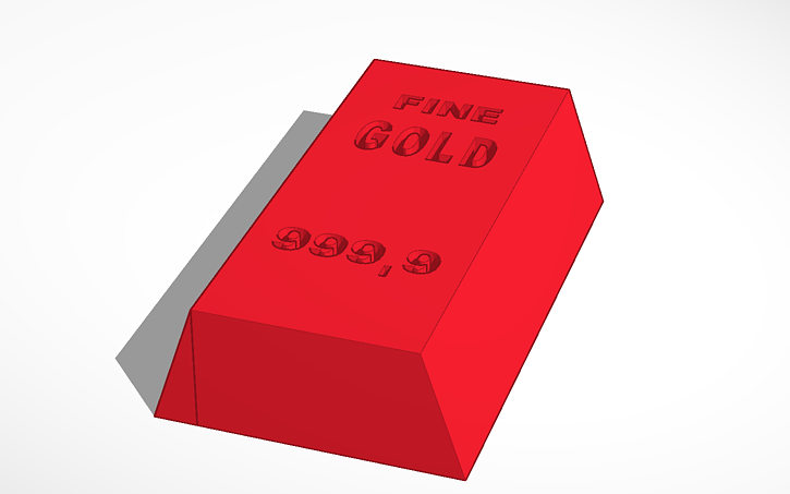 3D design Gold Bar | Tinkercad