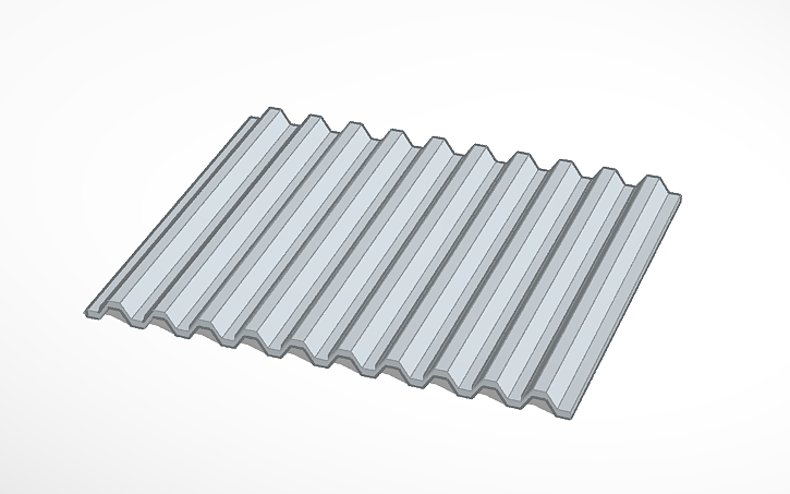 3D design tin roof sheet | Tinkercad