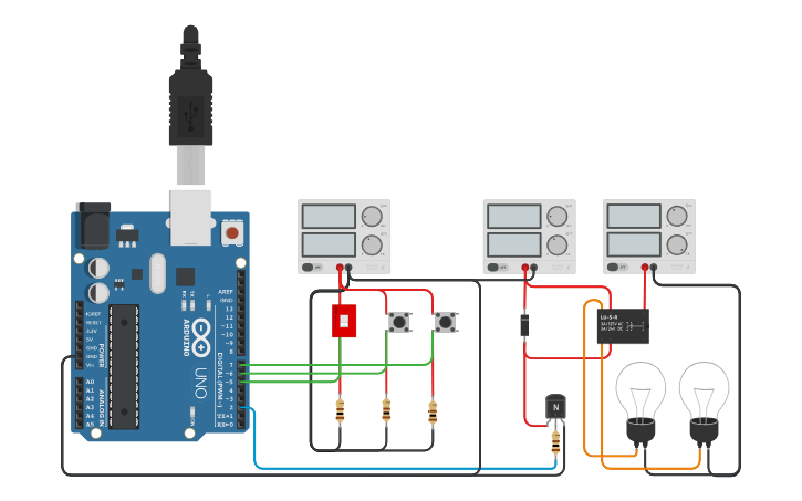 Circuit design Accionamiento de un Relevador con Arduino | Tinkercad