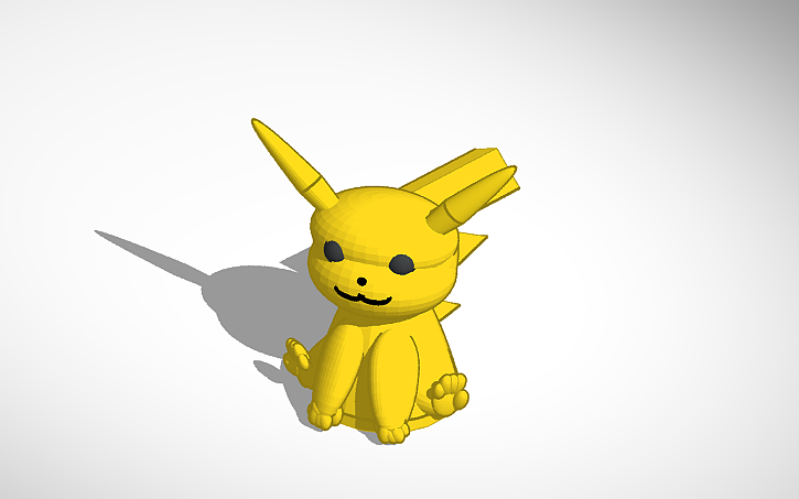 3D design pikachu | Tinkercad