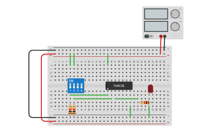 Circuit design OR Gate | Tinkercad