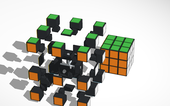 3D design 3x3x3 rubik's cube | Tinkercad
