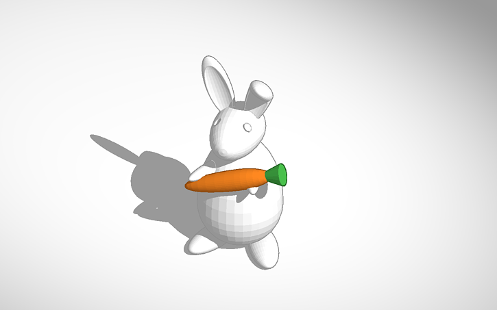 3D design Easter Bunny model (with carrot) | Tinkercad
