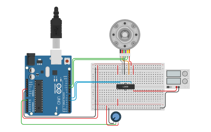 Circuit Design Speed Controlled Stepper Motor Circuit Tinkercad