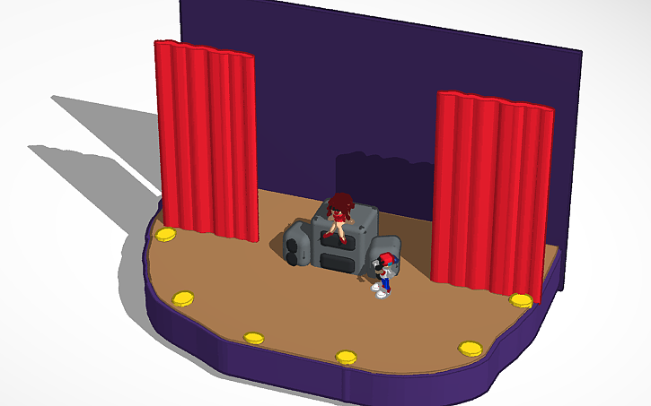 3D design fnf stage | Tinkercad