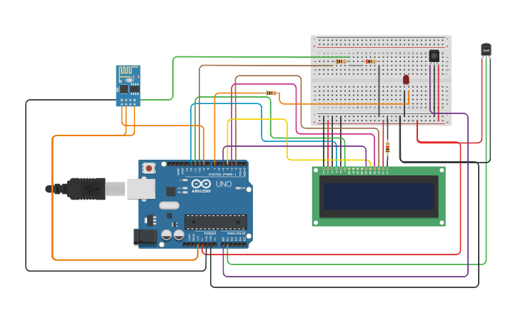 Circuit design patient health monitoring system | Tinkercad