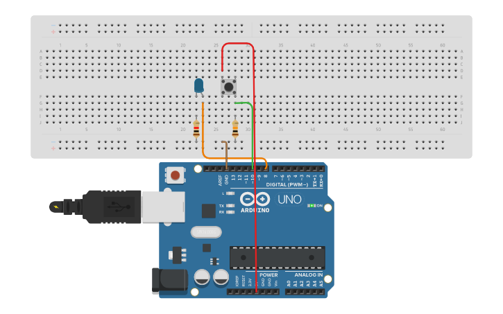 Circuit design Push Button | Tinkercad