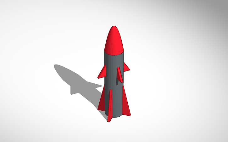 3D design Simple Rocket | Tinkercad