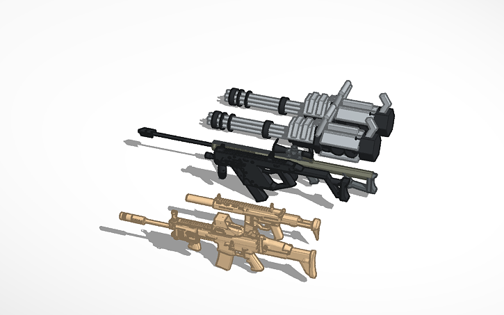 3D design guns | Tinkercad