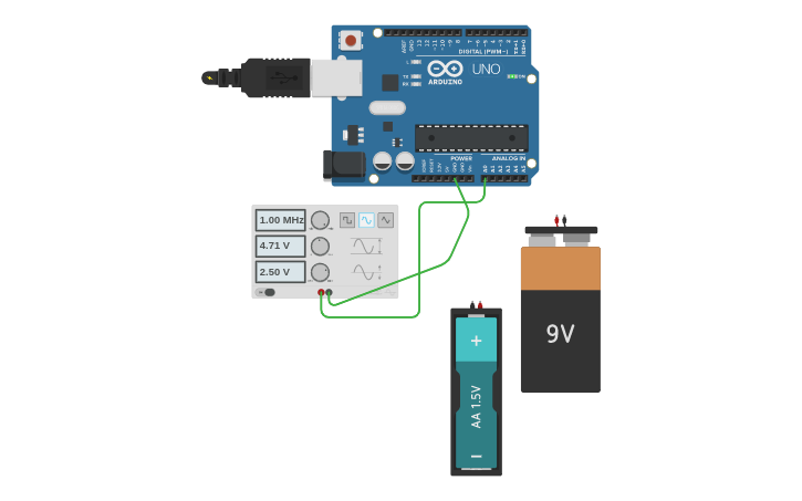 Circuit Design Voltmeter Arduino Tinkercad
