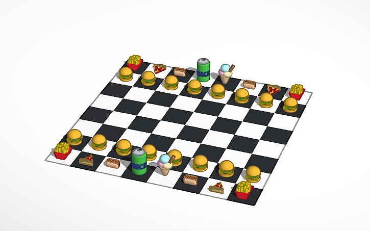 3D design Food Chess | Tinkercad
