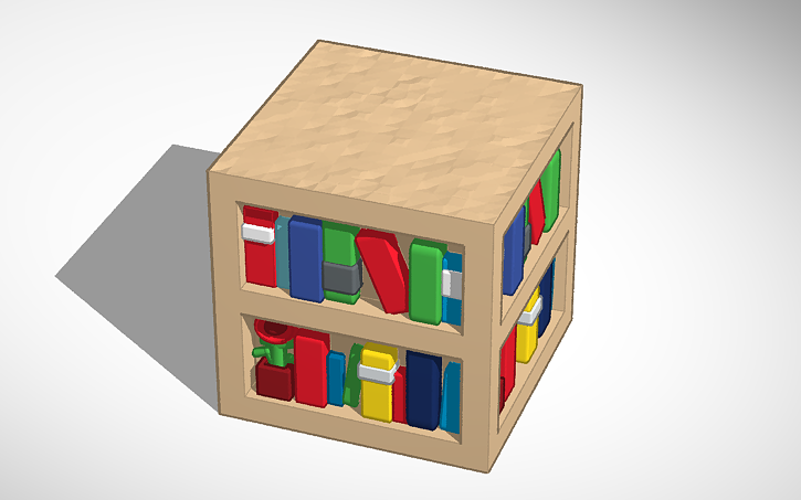 3D design Minecraft: Bookshelf Block (Images of print included) | Tinkercad