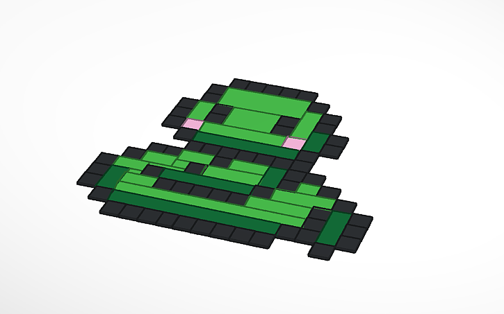3D design Snake Pixel art | Tinkercad