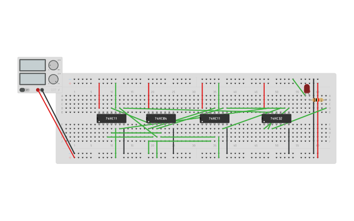 Circuit design 4X1 MUX | Tinkercad