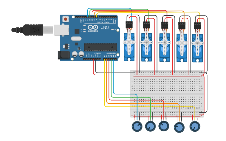 Circuit Design Copy Of Controlling Servo Motors With Potentiometers
