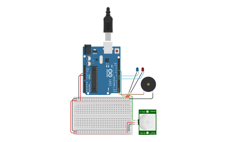 Circuit design Alarm System | Tinkercad
