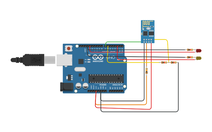 Circuit design Wifi-Server | Tinkercad