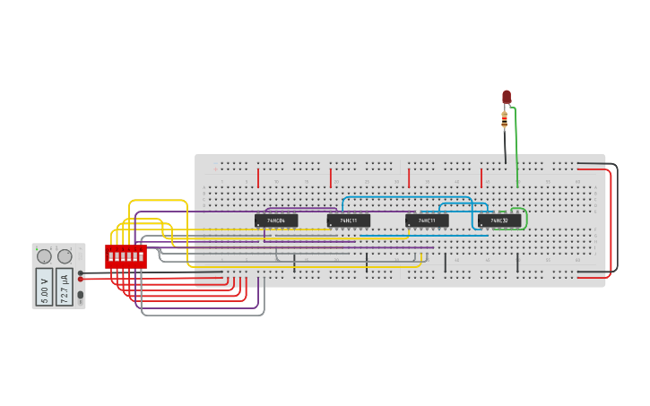 Circuit design 4x1 MUX | Tinkercad