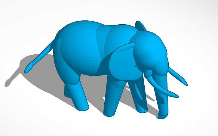 3D design Simple Elephant (Totemic) | Tinkercad