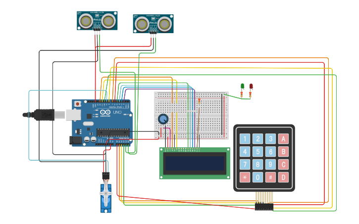 Circuit design Copy of Automatic Pet Feeder | Tinkercad