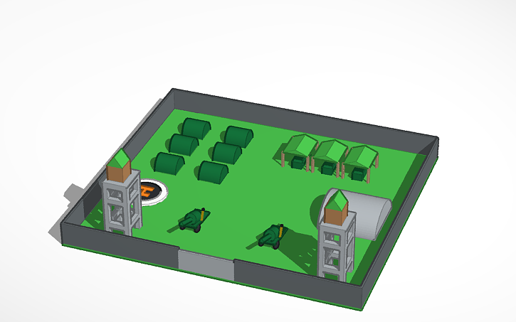 3D design Military Base | Tinkercad