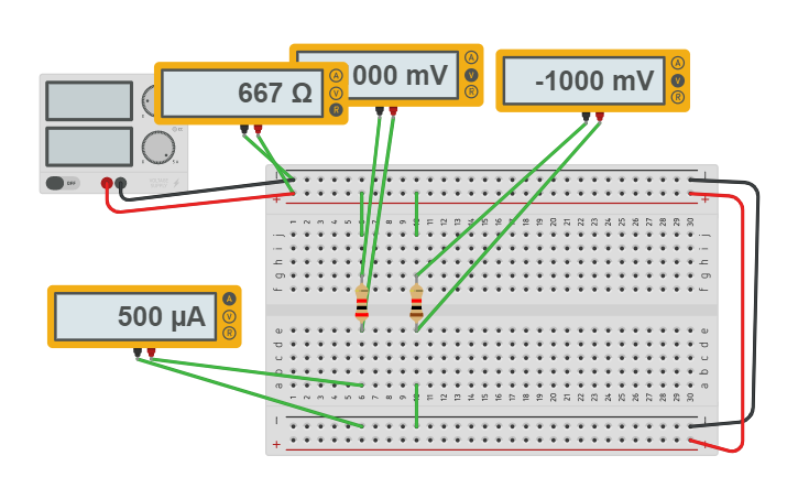 Circuit design Parallel Circuit with 2 Different Value Resistors ...
