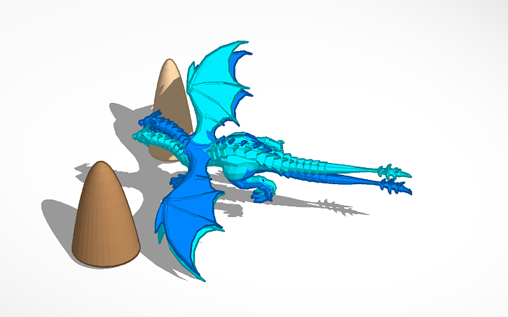 3D Design Cool Dragon Tinkercad 3d-design-cool-dragon-tinkercad