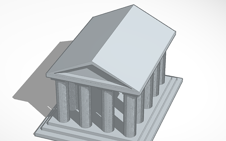 3d Design The Parthenon Tinkercad
