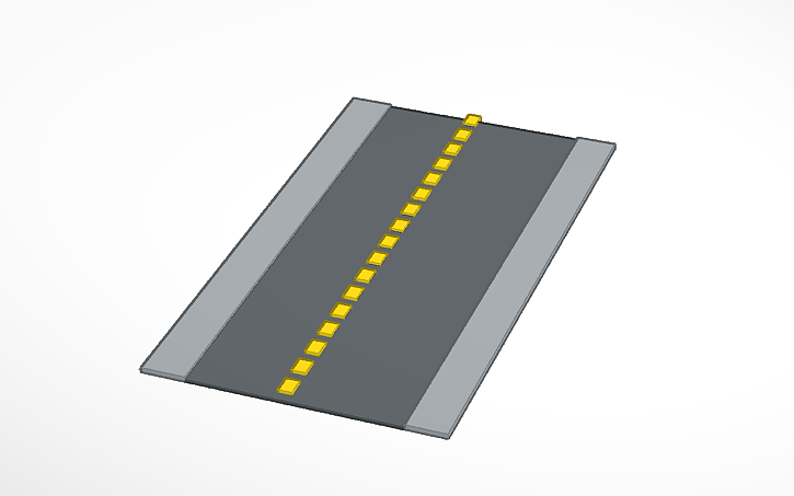 3d Design Road And Sidewalk Tinkercad