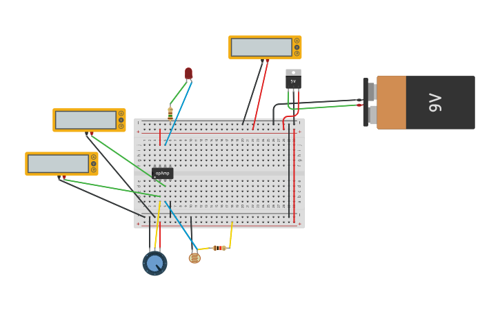 Circuit design Smart Street Light LDR | Tinkercad