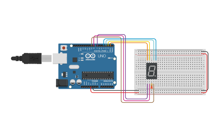 Circuit Design Arduino Display De 7 Segmentos Tinkercad Images