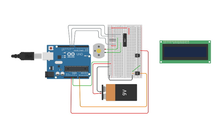 Circuit design Motor by using H-bridge Motor Driver [L293D] in Arduino ...