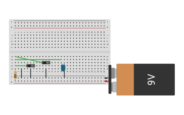Circuit design NOR gate using transistor | Tinkercad