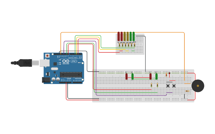 Circuit Design Semáforo Com Botão Tinkercad