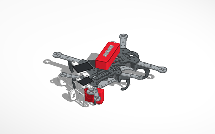 3D design Quadcopter body frame | Tinkercad
