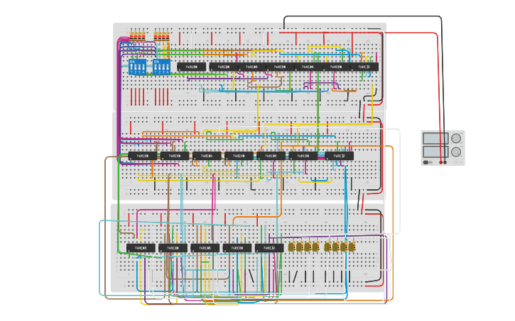 Circuit Design 4x4 Binary Multiplier Tinkercad