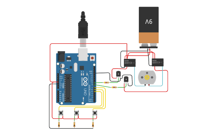Circuit Design Moteur A Courant Continu Commande Relais Inverseur
