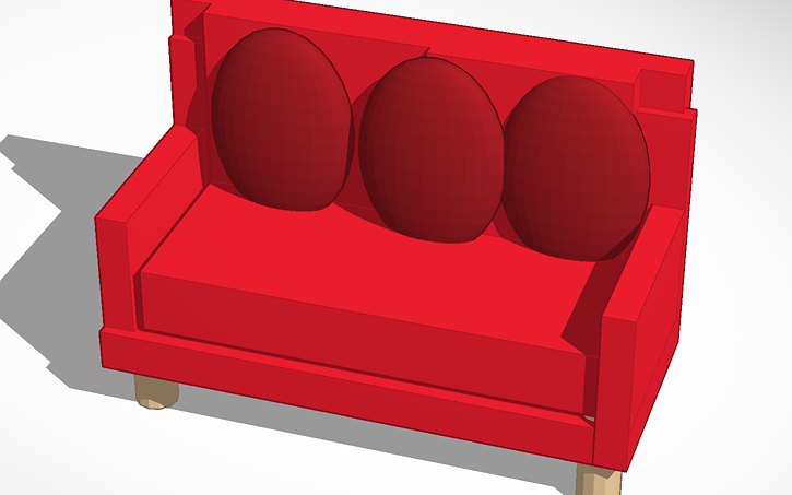 3D design couch | Tinkercad